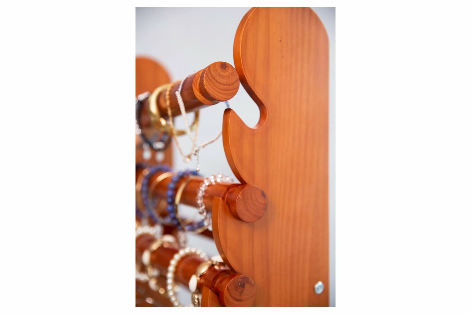 10 Tier Wood Bracelet Display Stands - Bracelet Holder With Drawer